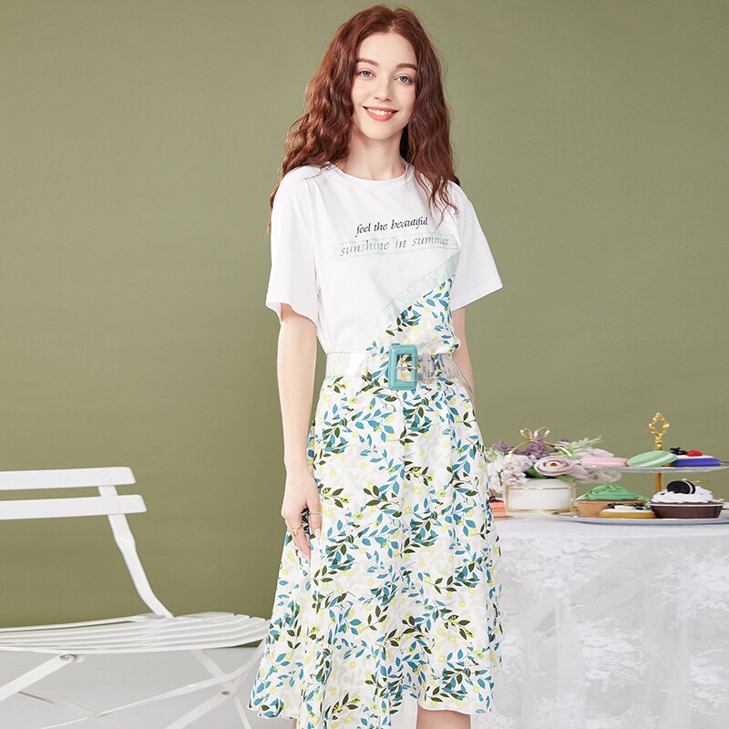 Artka sommer kvinder kjole blomstermotiver patchwo... – Grandado