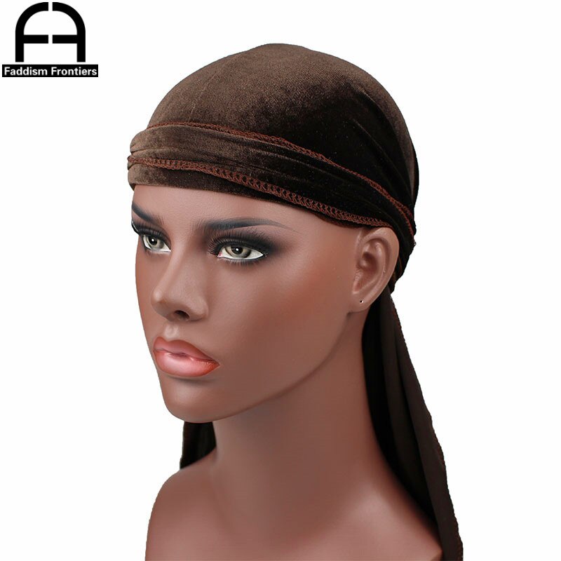 Men's Velvet Durags Bandana Turban Hat Wigs Doo Me... – Grandado