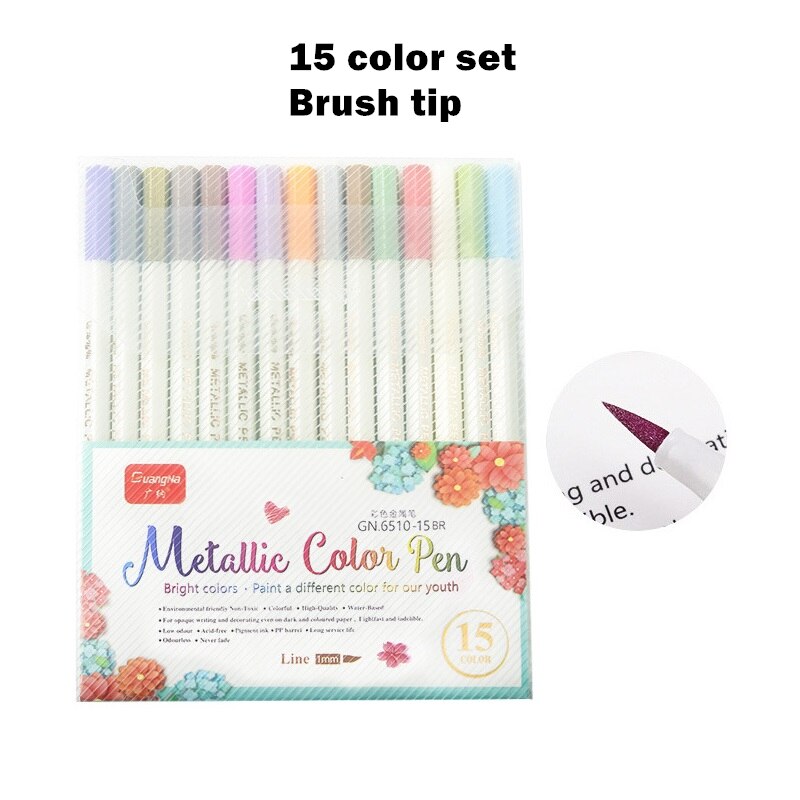 15pcs Metallic Color Pen Set Bright Colors Art Mar... – Grandado
