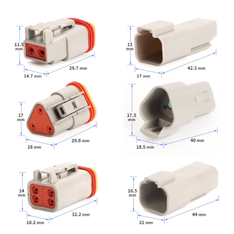 Deutsch DT Connector DT06-2S/DT04-2P 2P 3P 4P 6P 8... – Grandado