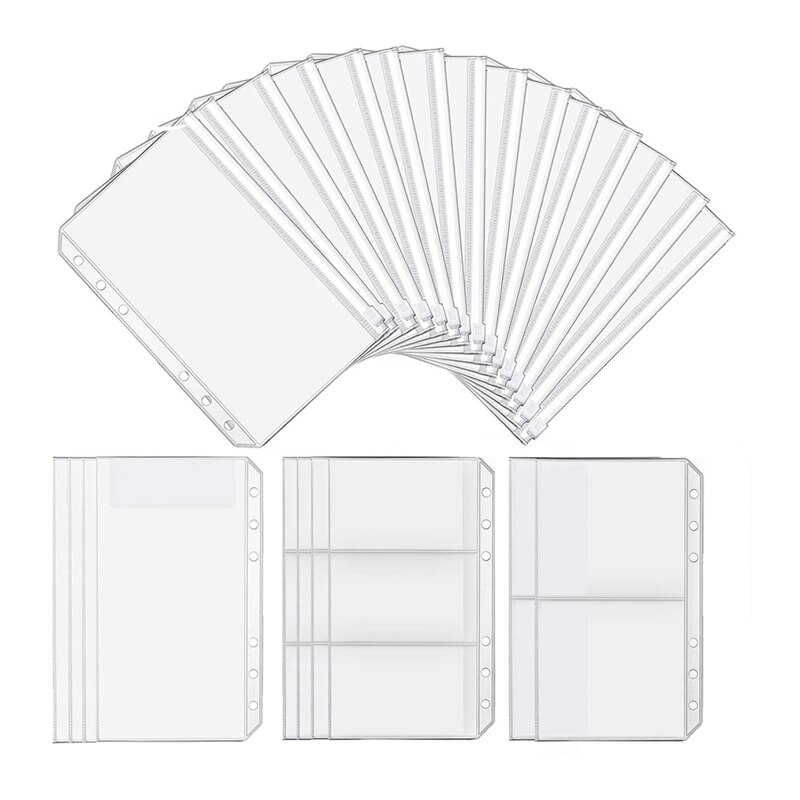 32 Uds A6 Binder bolsillos 6 archivador con agujer... – Grandado