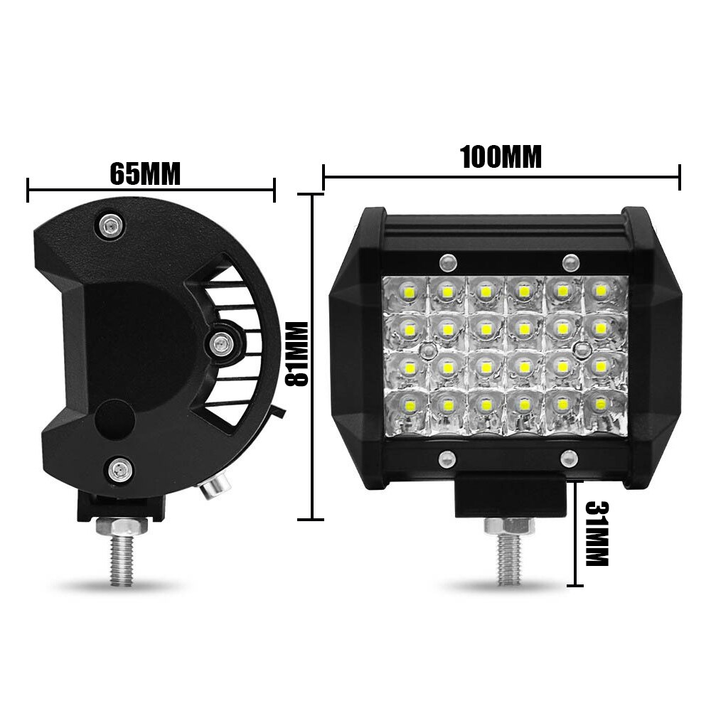4/2/1Pcs 4'' LED Lights Car Work Light 12V... – Vicedeal