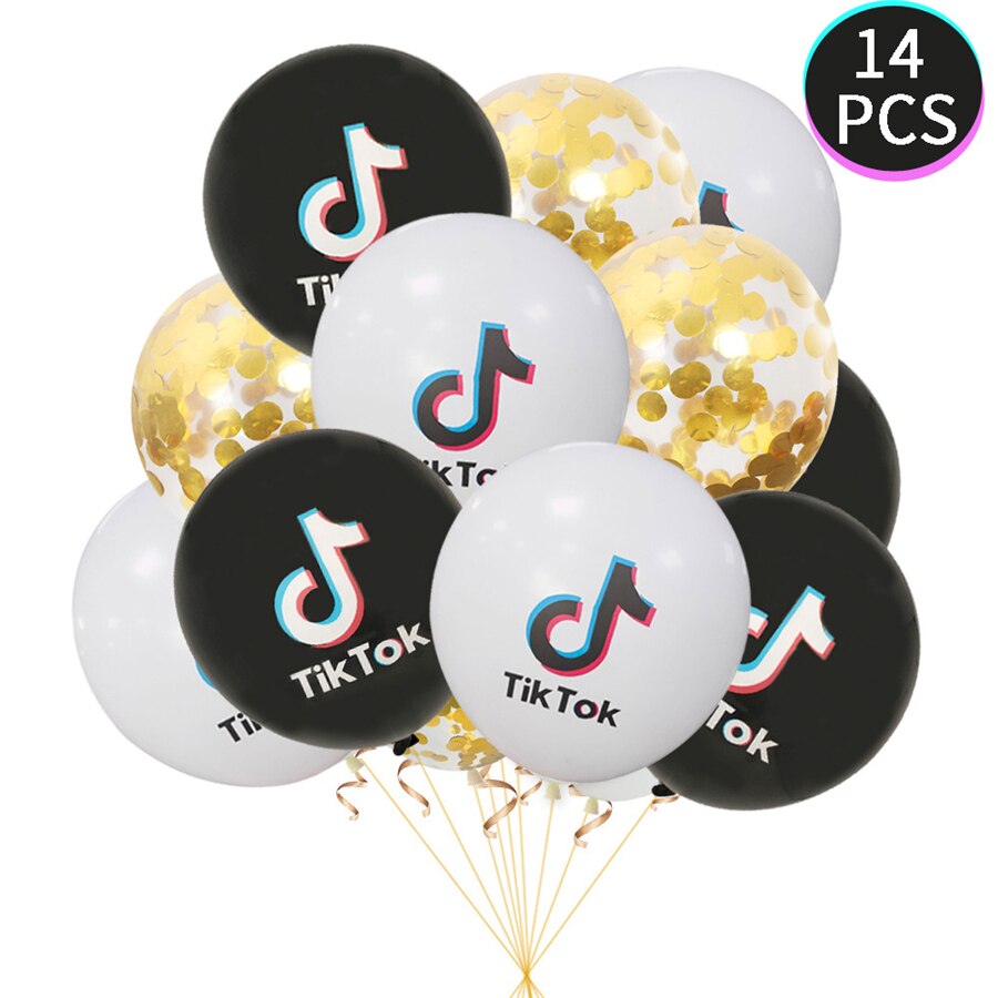 1 Set Note Big Foil Latex Balloons Dance Tik DJ Mu... – Grandado