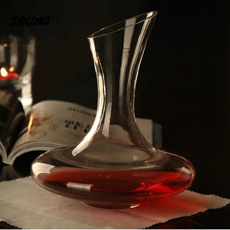 Flat Base Red Wine Decanter Superior Handmade Crys... – Grandado