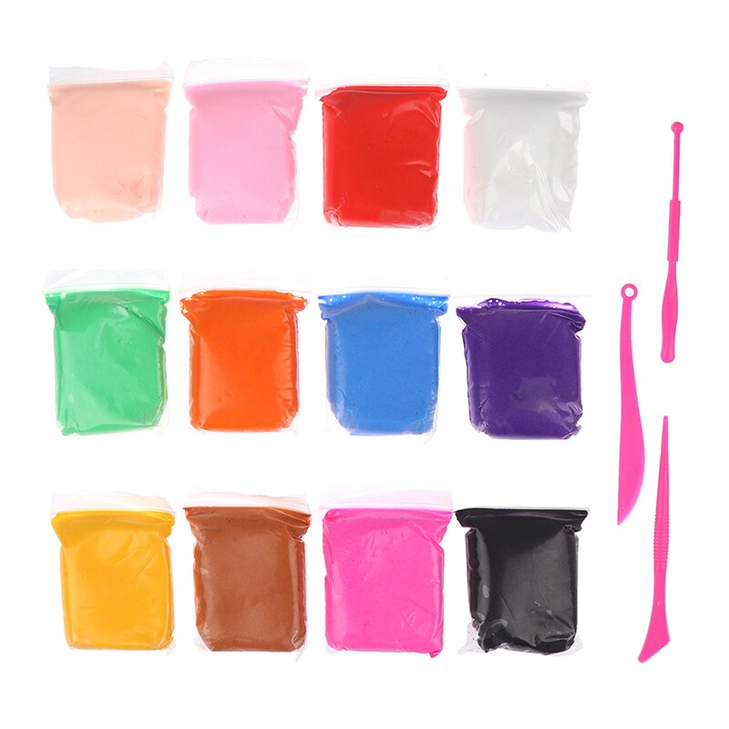 12 Colors Clay Super Light Clay with 3 Tools Air D... – Grandado