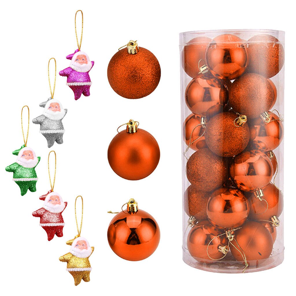 24PCS Christmas Balls and 6PCS Santa Hanging Penda... – Grandado