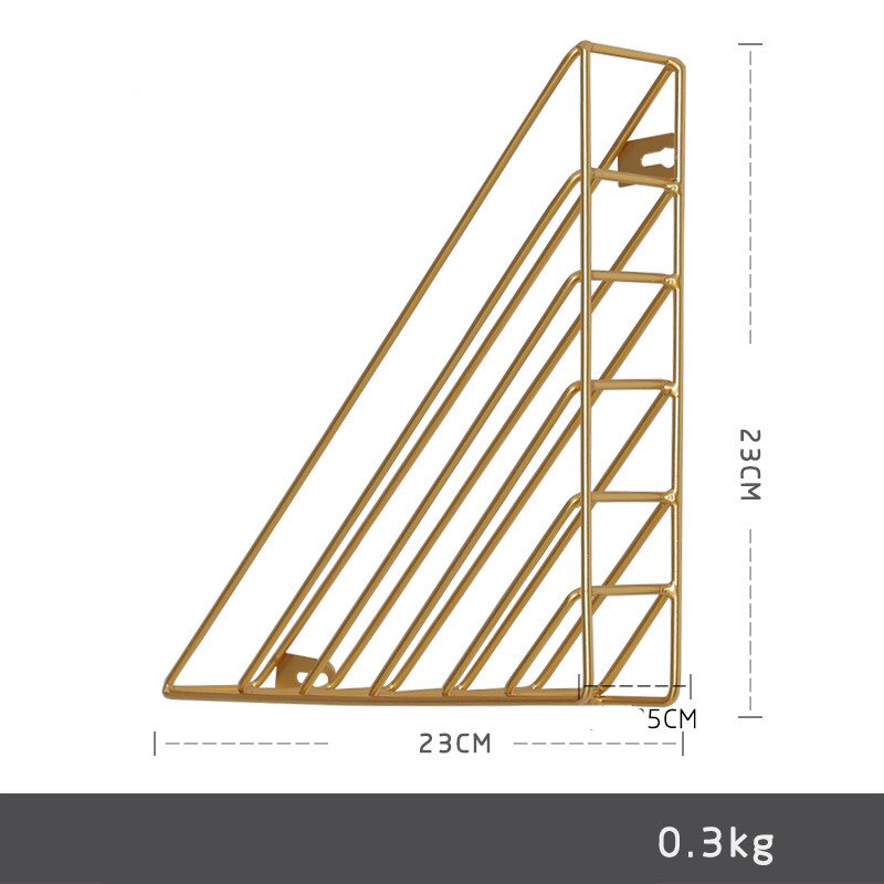 Simple Wrought Iron Wall Hanging Storage Rack Nord... – Vicedeal
