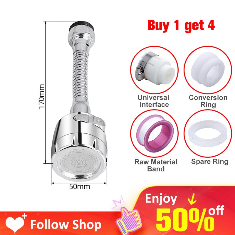 360 Rotatable Bent Water Saving Tap Aerator Extend... – Vicedeal