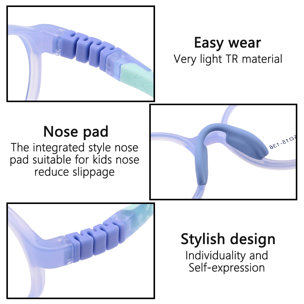 COOL KIDS Kid Glasses Age 3-5 Flexible Eyewear Fra... – Grandado