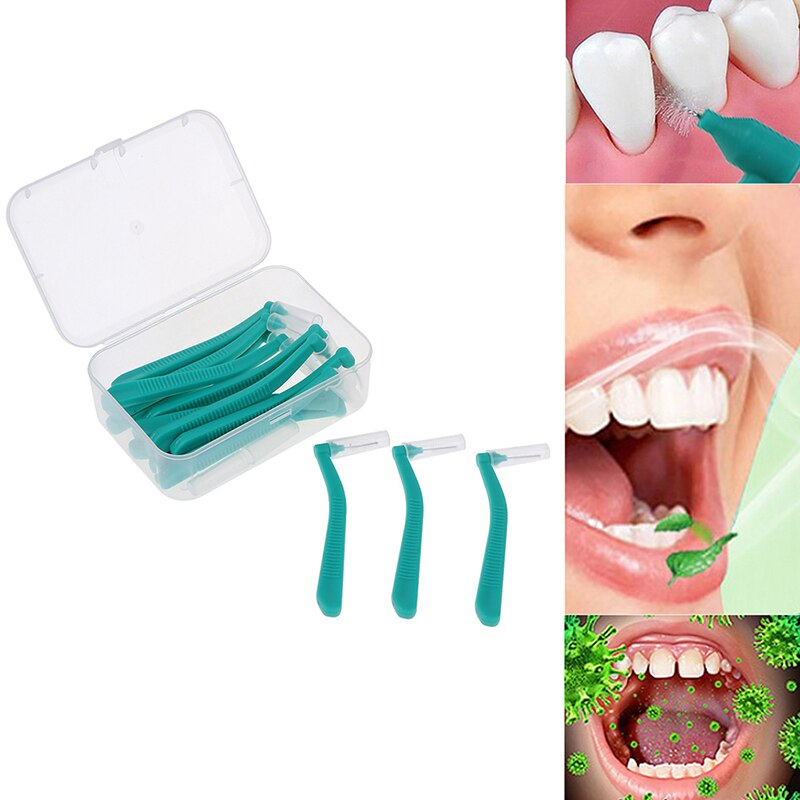 20 Stks/doos L Vorm Push-Pull Interdentale Borstel... – Grandado