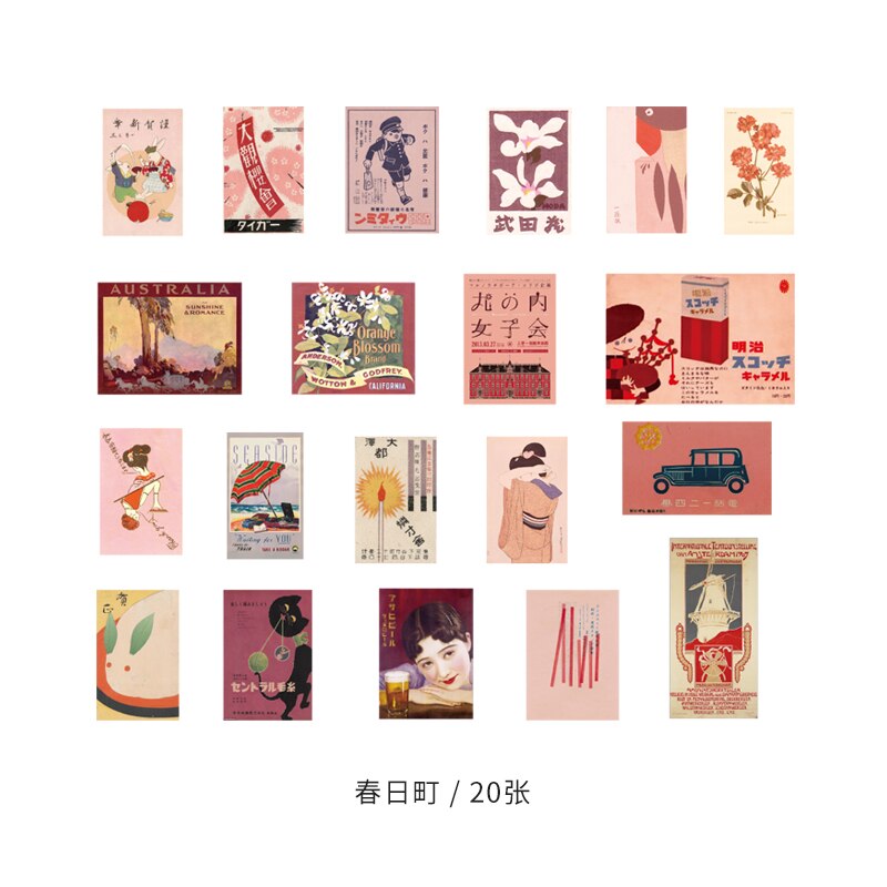 Retro old photos Japanese-style stickers DIY junk ... – Vicedeal