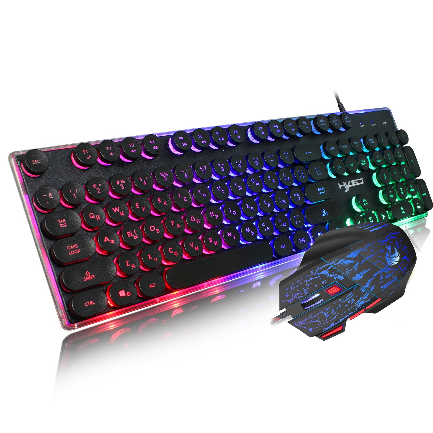 EAOR Punk Keycap Russian Keyboard and Mouse Combo ... – Vicedeal
