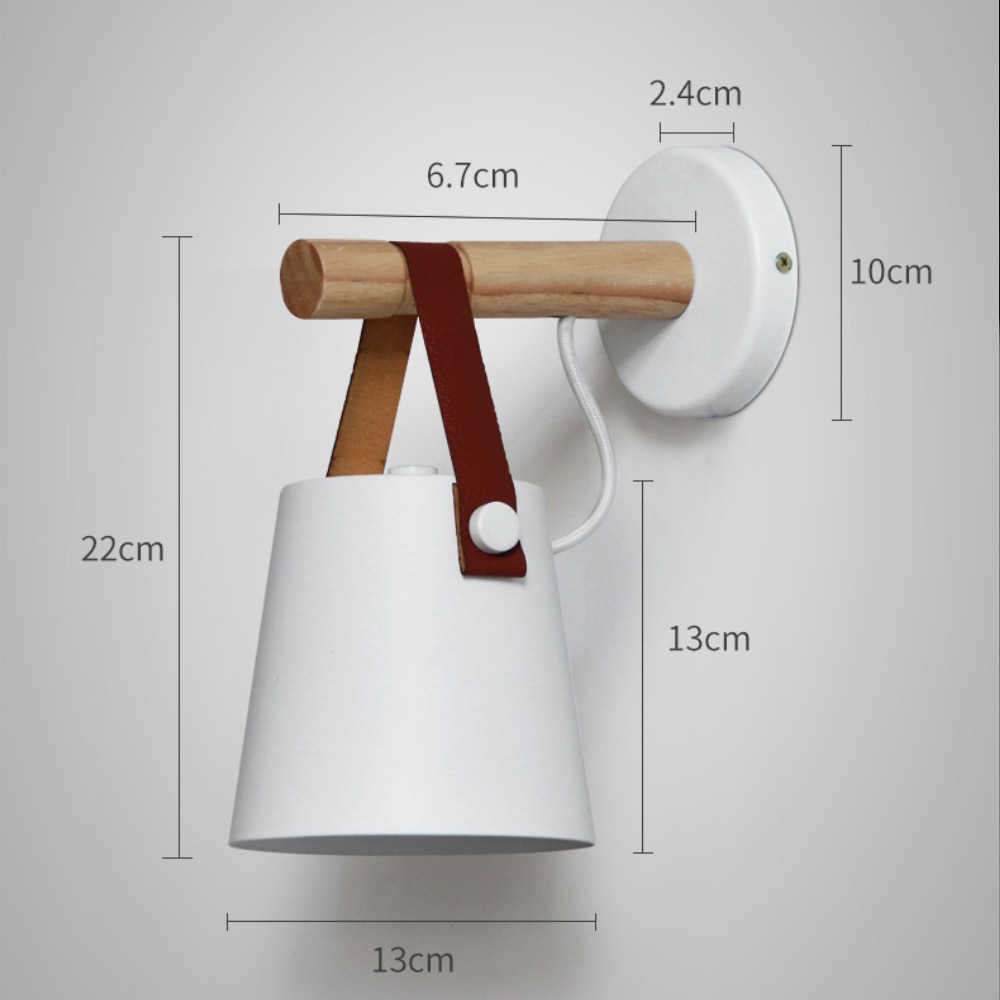 Houten eenvoudige creatieve wandlamp led slaapkame... – Vicedeal