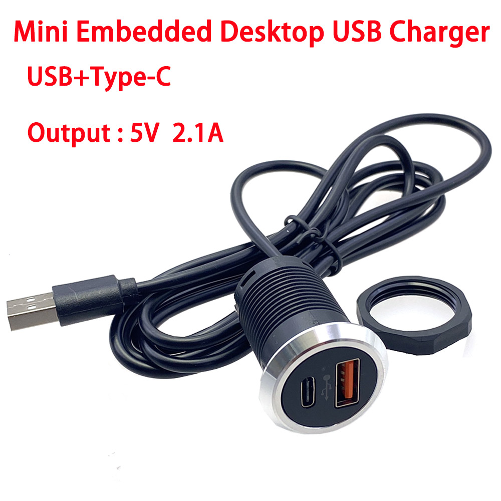 2 Port 5V 2A 2.1A USB To USB+type-C Desk Grommet H... – Vicedeal