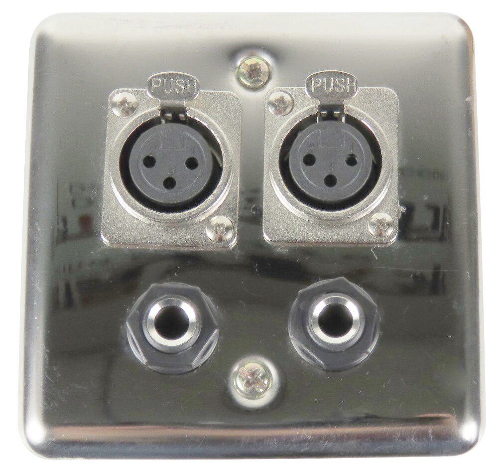 STARAUDIO 2Pcs Steel Wall Plate Panel 2 XLR 2 1/4"... – Grandado