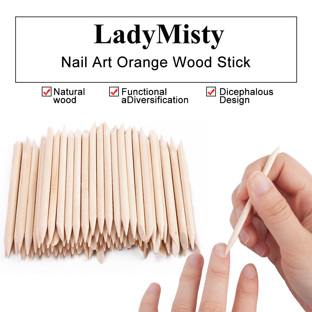 1000 PCS Wooden Cuticle Pusher Orange Wood Stick R... – Grandado