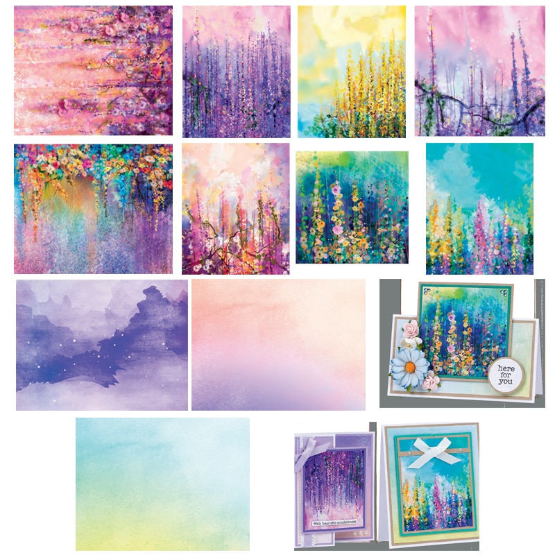 KLJUYP 14PCS Watercolor Single-side Printed Backgr... – Vicedeal