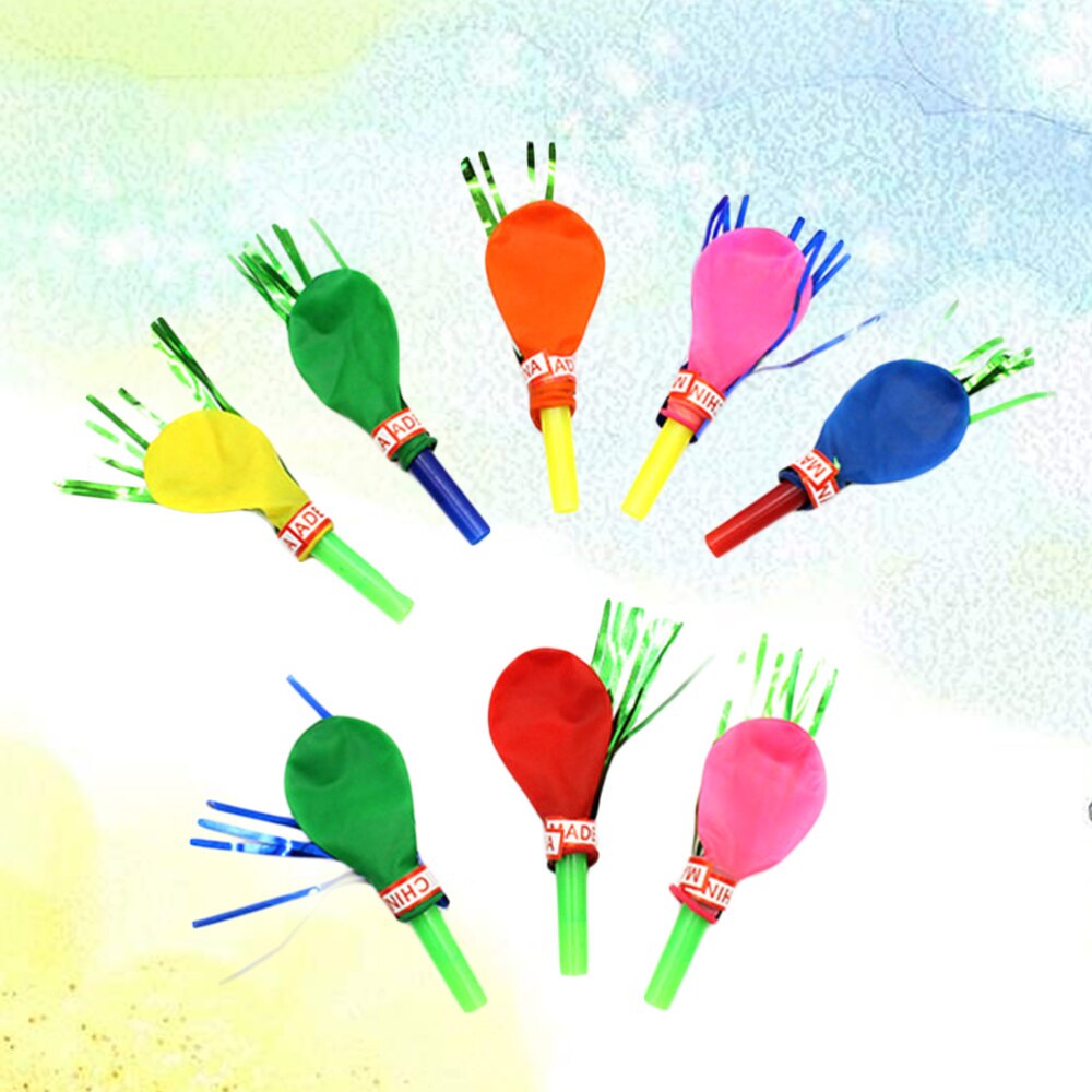 30 Pcs Blow Outs Ballon Omzoomd Noisemaker Fluitje... – Grandado