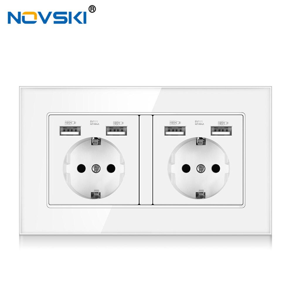 Stopcontact Gemonteerd Glas Panel 16A Stopcontact,... – Vicedeal