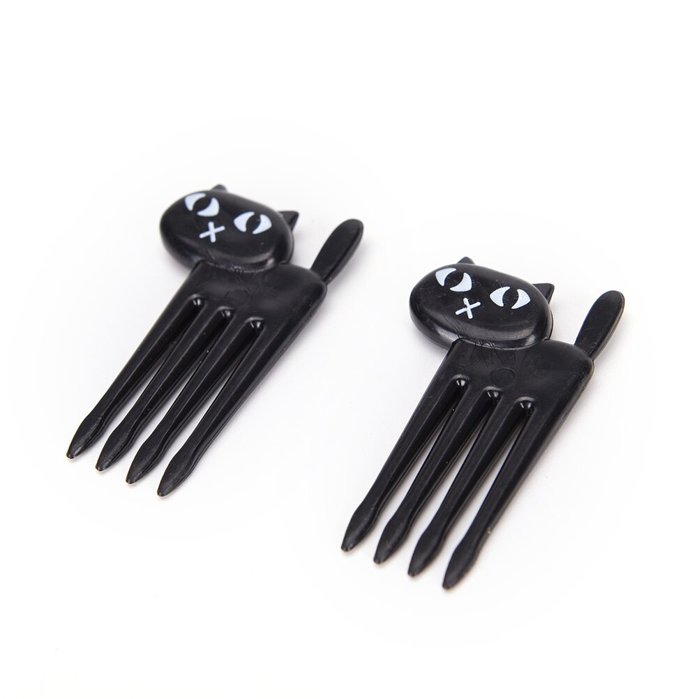 6pcs/lot Black Cat Mini Animal Fork Fruit Forks Pi... – Grandado