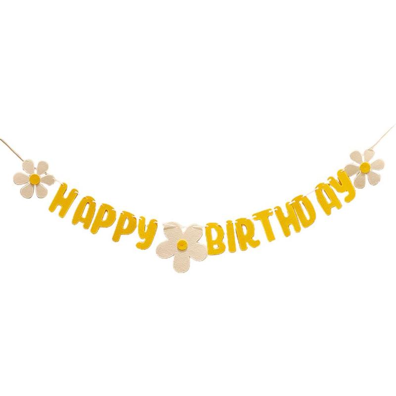 Baby Shower Non Woven Daisy Gelukkige Verjaardag B... – Vicedeal