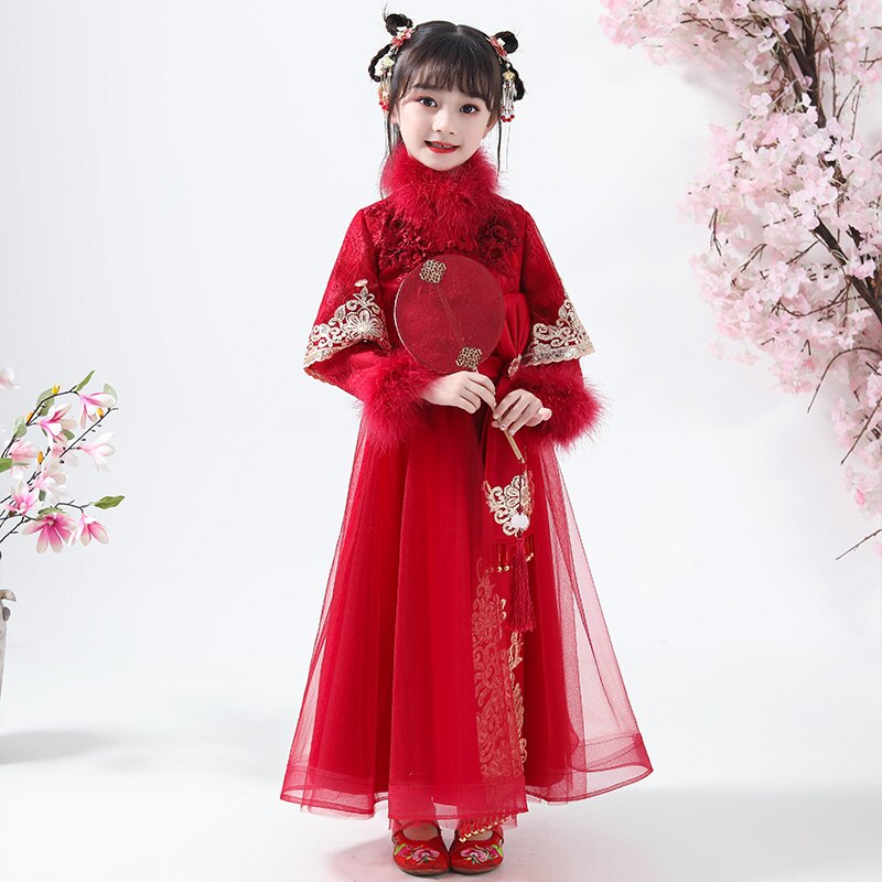 Flower Girl Dress Han Fu For Girl Kids Dramaturgic... – Grandado
