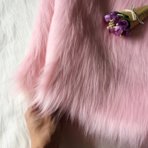 9 cm Lange Bont Konijn Faux Fur Stof Zacht Pluche ... – Vicedeal