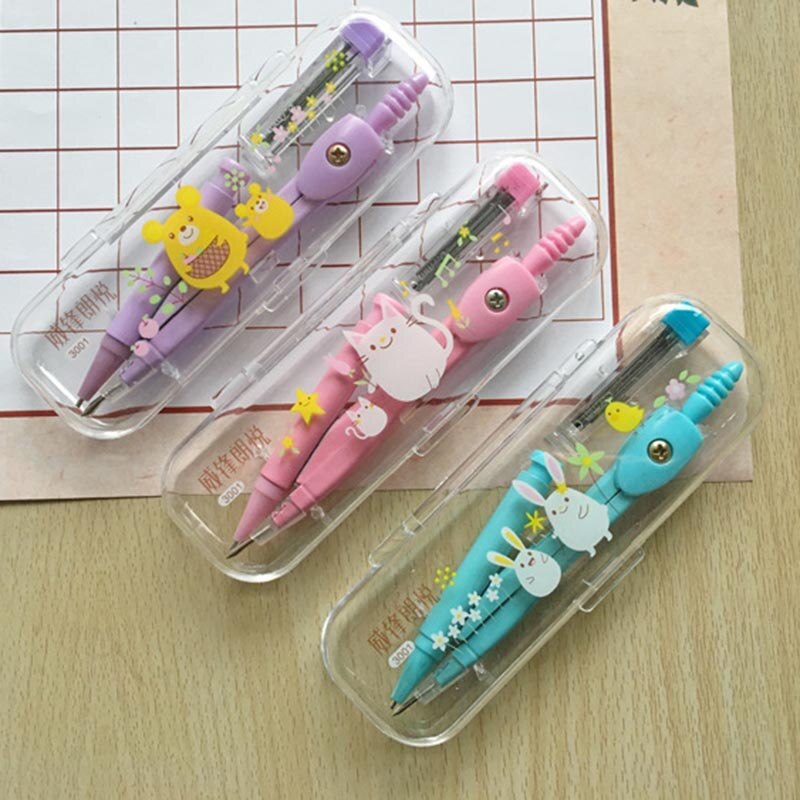 school compass Cute girl stationery student drawin... – Grandado