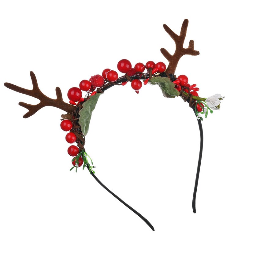 Red Beads Reindeer Christmas Headbands Reindeer Co... – Grandado