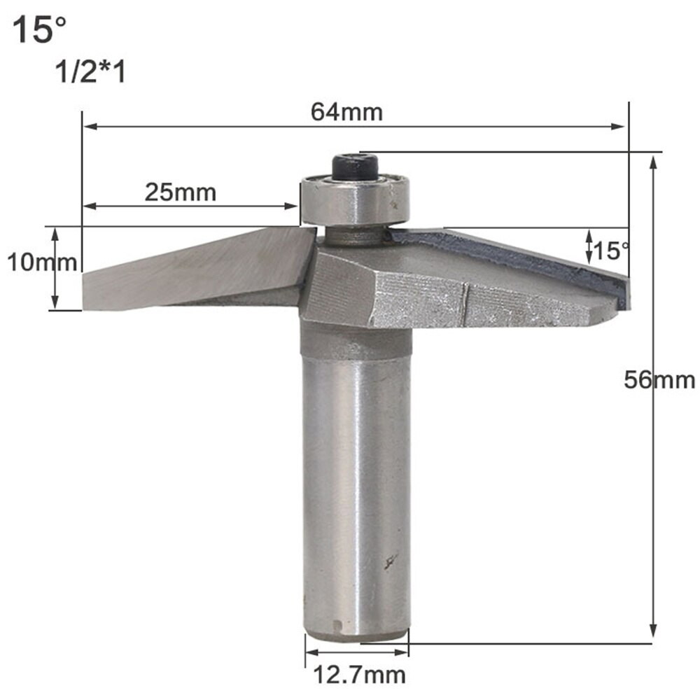 1pc 1/2inch Shank 15 Degree Raised Panel Chamfer R... – Vicedeal