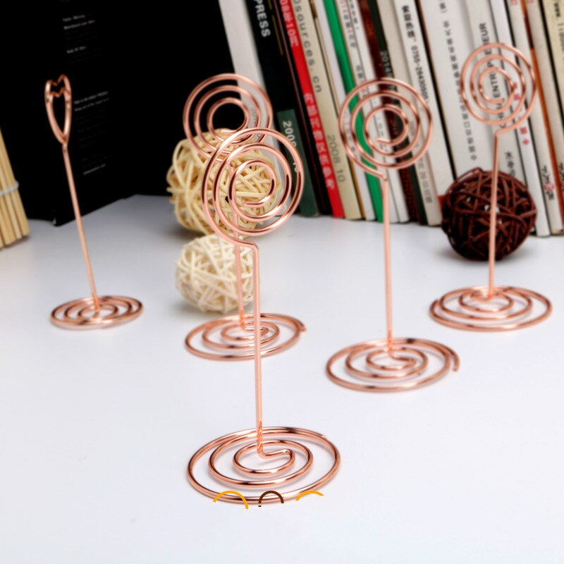 Rose gold desktop geometry style office clip circl... – Grandado