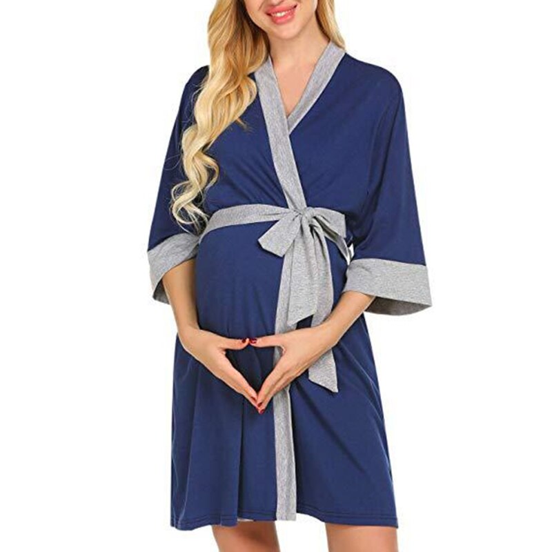 Soft Maternity Sleepwear Autumn Women's Robe Pregn... – Grandado
