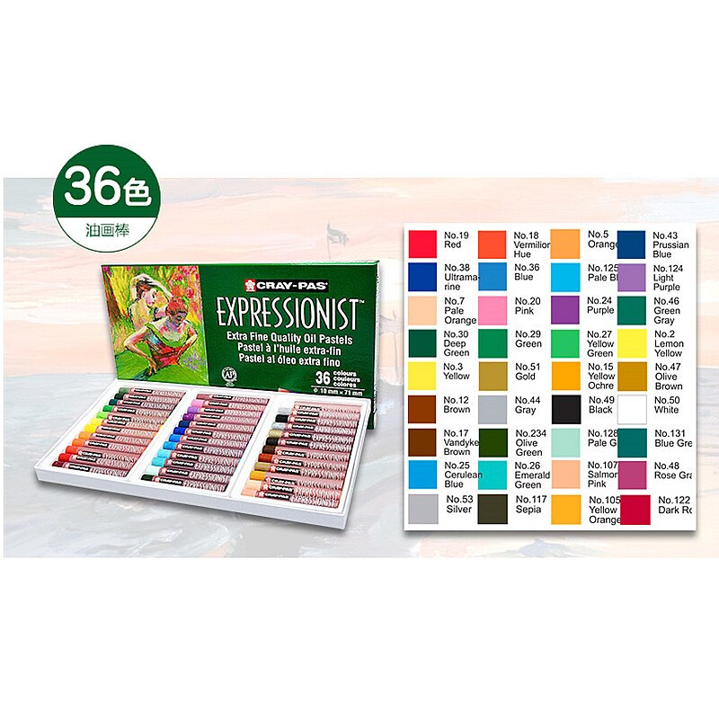 Expressionist oil pastel 25/50 color Medium thick ... – Grandado