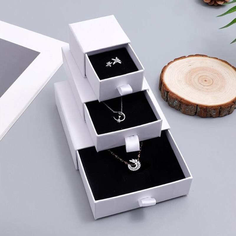 Display Boxes Bag Necklace Bracelet Box White Jewe... – Grandado