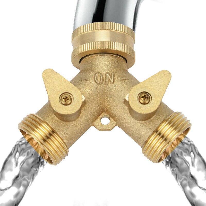 2-Way Dubbele Tuin Messing Tap Water Tuinslang Spl... – Vicedeal