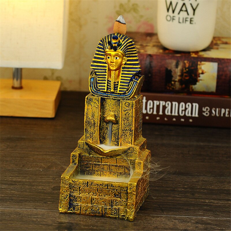 Ancient Egypt Nordic Pharaoh Resin Back Incense Bu... – Grandado