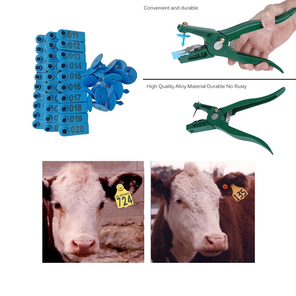 Animal Ear Tag Pliers with Spare Pins,1-100 Number... – Grandado