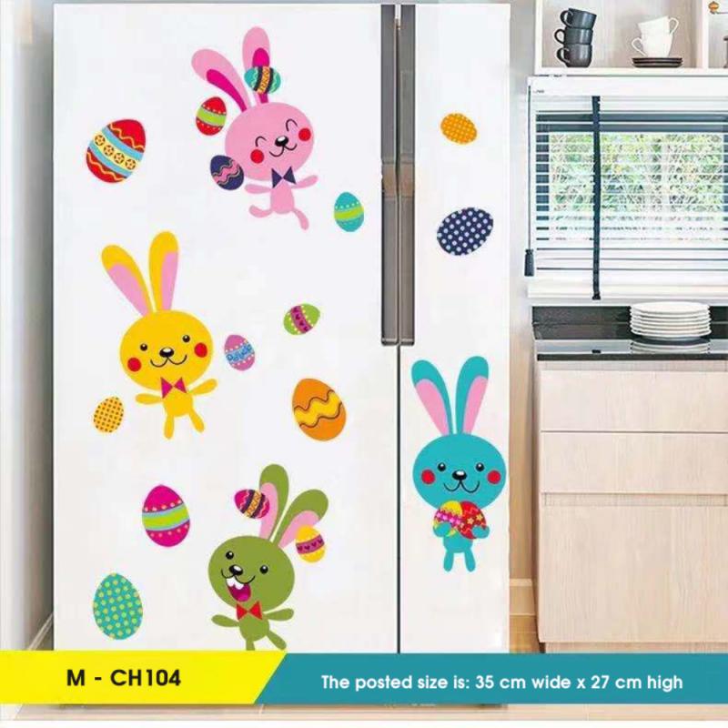 Easter Wall Stickers Easter Bunny Egg Window Glass... – Grandado