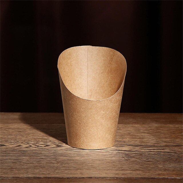 50 Pcs 140z French Fries Cups Disposable Kraft Pap... – Vicedeal