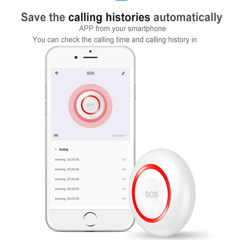 Wifi Sos Knop Ouderen Alarm Nood/Zwangere Vrouwen/... – Vicedeal