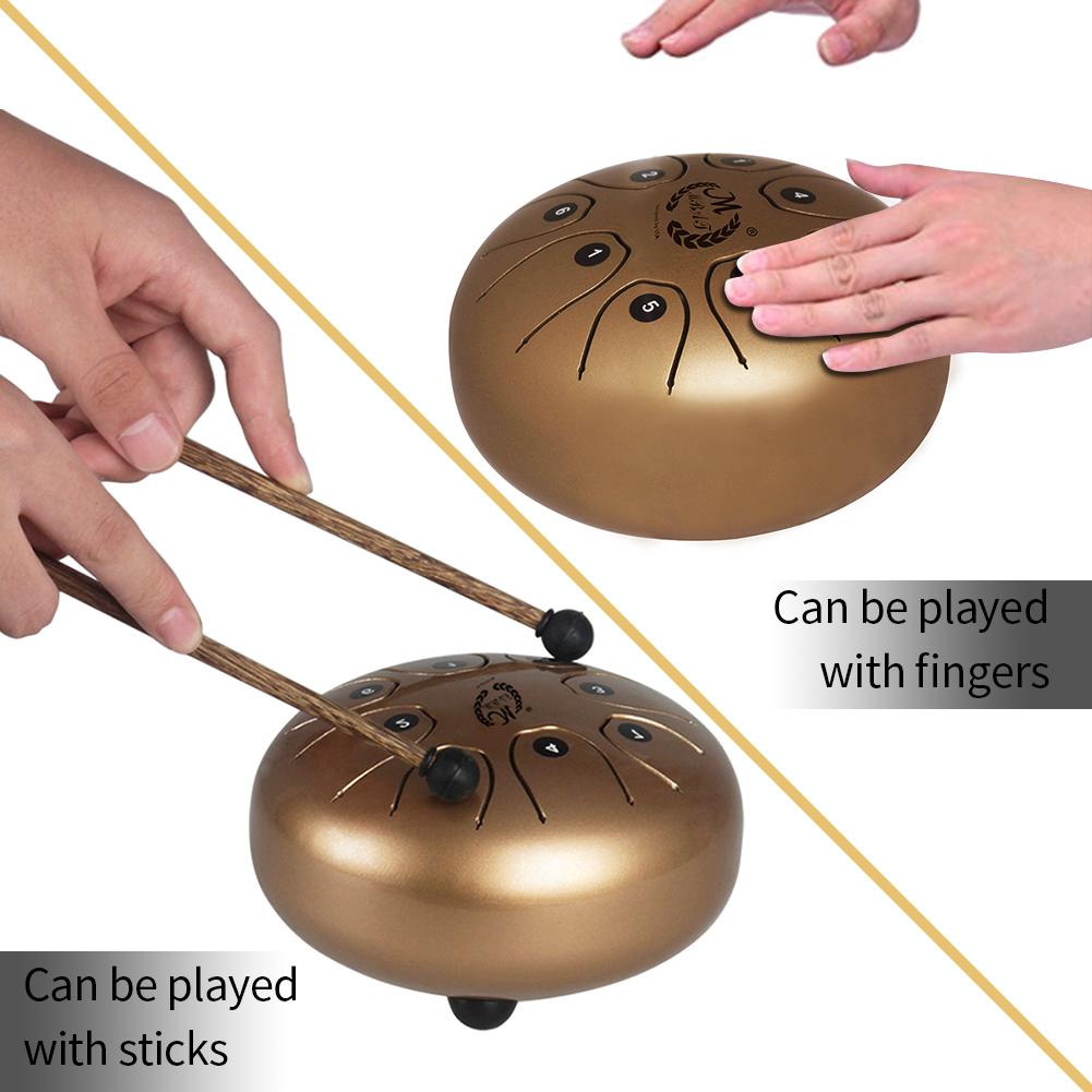 5 Inch Mini Drum 7 Tone Staal Tong Percussie Drum ... – Grandado
