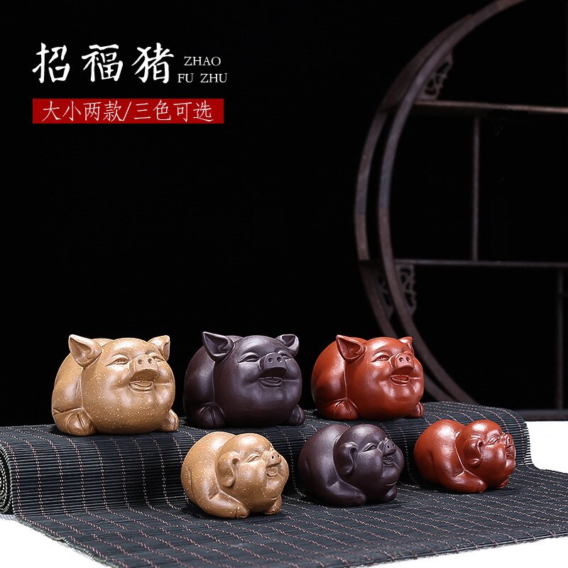 Yixing Tea Play Tea Pet Play Pig Decoration Clay T... – Grandado