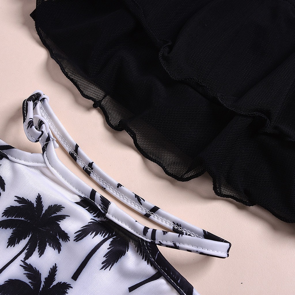 Ruffle Printed Bikini Swimwear Swimsuit Set Baby K... – Vicedeal