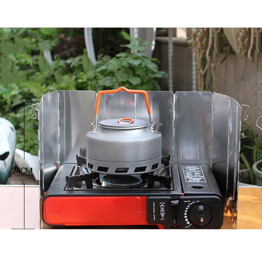 Aluminum Alloy Camp Stove Windshield - 10 Folding ... – Grandado