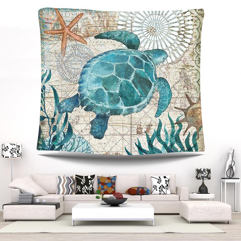 Walvis Zee Schildpad Hippocampus 100*75 Cm Home De... – Grandado