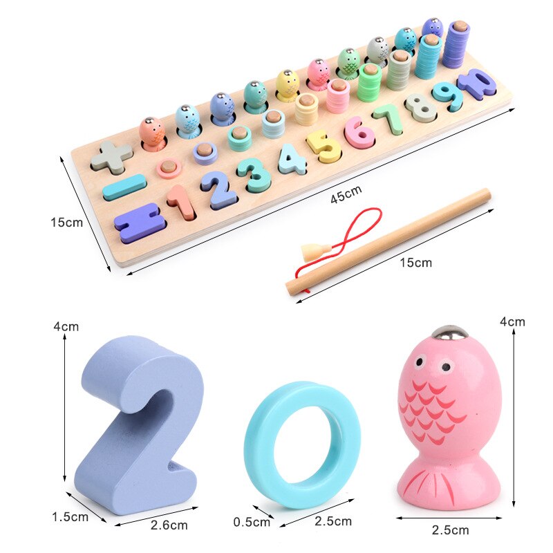 Children Wooden Learning To Count Numbers Matching... – Grandado