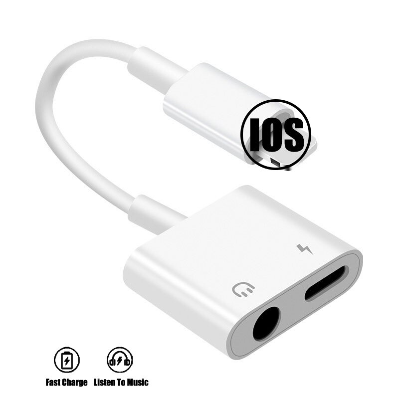 2 In 1 Aux Audio Adapter Charge Lightning For Ipho... – Grandado