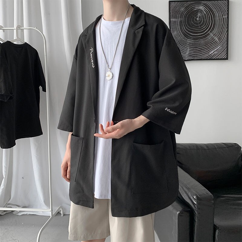Summer Solid Color Formal Suit Jacket Men Korean L... – Grandado