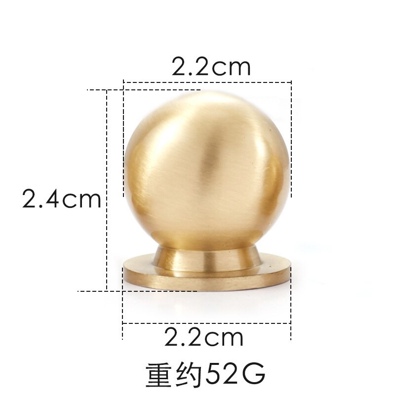 Brass handle drawer wardrobe door solid handle sin... – Grandado