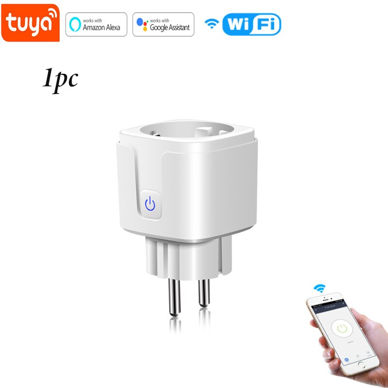 Smart WiFi plug adapter 16A remote voice control p... – Vicedeal